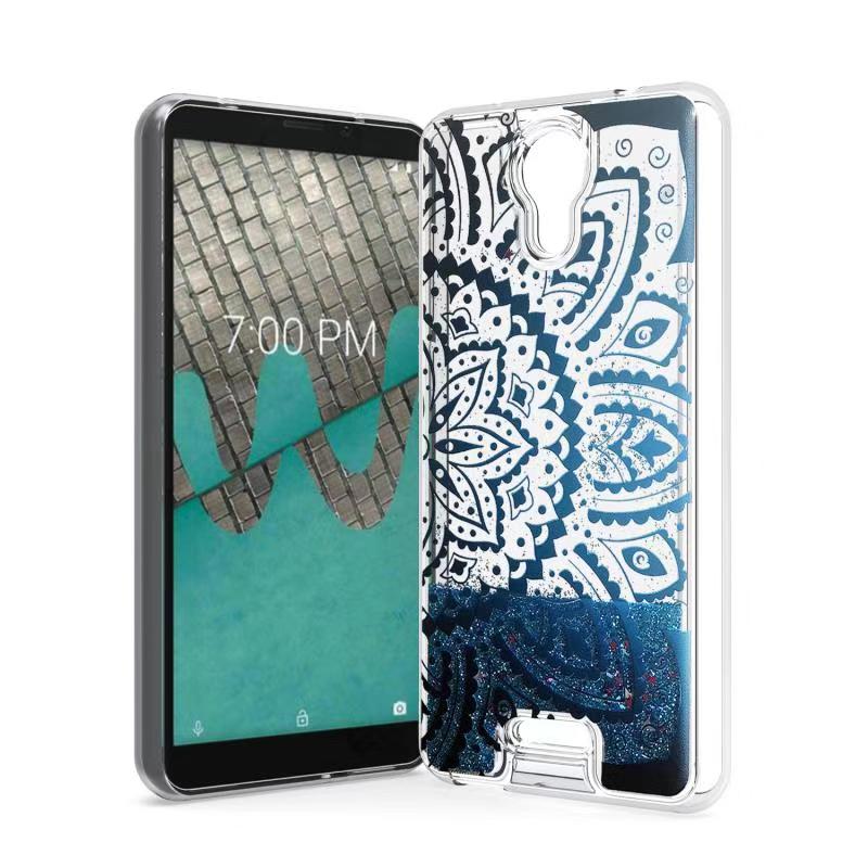 For Wiko Life 2 u307as Liquid Glitter Motion Case Phone Cover - Blue A ...